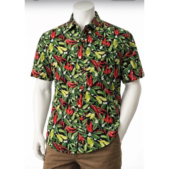 Vintage America | Shirts | Vintage Chili Pepper Print Button Down ...